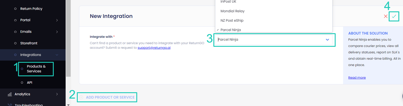 Integration With Parcelninja